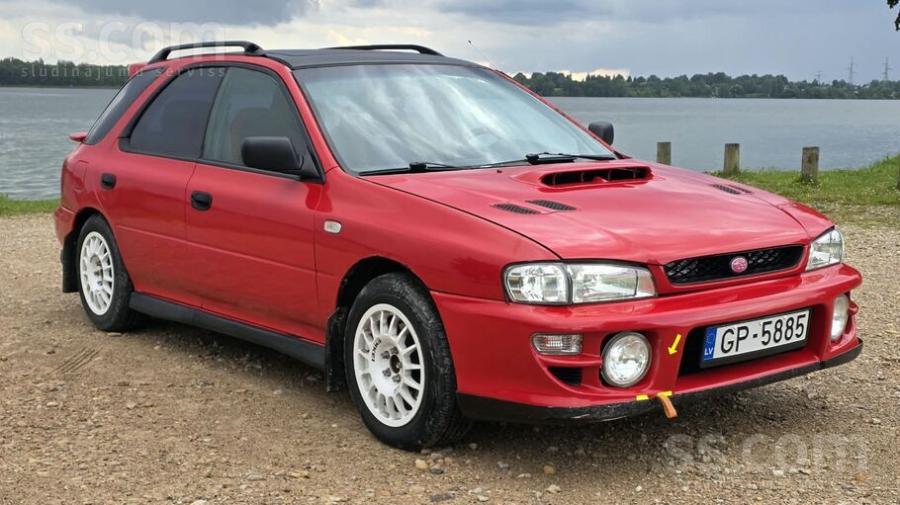 Sarkans Subaru Impreza 1996 Rīga, ar dzinēja tilpumu 2.00 L un nobraukumu 345 tūkst. km par 8000 €, foto 1 vietnē AUTOMOTO.COM.LV