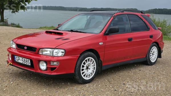 Sarkans Subaru Impreza 1996 Rīga, ar dzinēja tilpumu 2.00 L un nobraukumu 345 tūkst. km par 8000 €, foto 3 vietnē AUTOMOTO.COM.LV