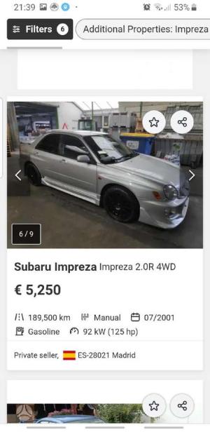 Subaru Impreza 2002 Šauļi, ar dzinēja tilpumu 2.00 L un nobraukumu 220 tūkst. km par 4950 €, foto 9 vietnē AUTOMOTO.COM.LV