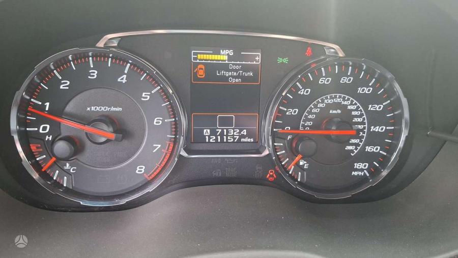 Black Subaru Impreza WRX 2018 in Kaunas, with an engine capacity of 2.00 L and mileage of 195 thousand km for 13900 €, photo 19 on AUTOMOTO.COM.LV