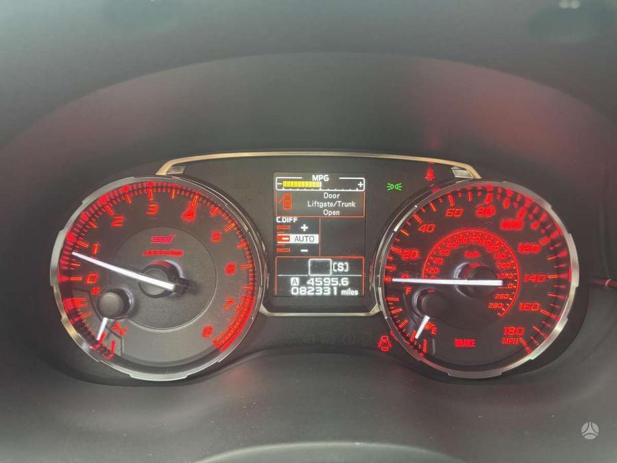 Blue Subaru Impreza WRX 2015 in Vilnius, with an engine capacity of 2.46 L and mileage of 132 thousand km for 17000 €, photo 14 on AUTOMOTO.COM.LV
