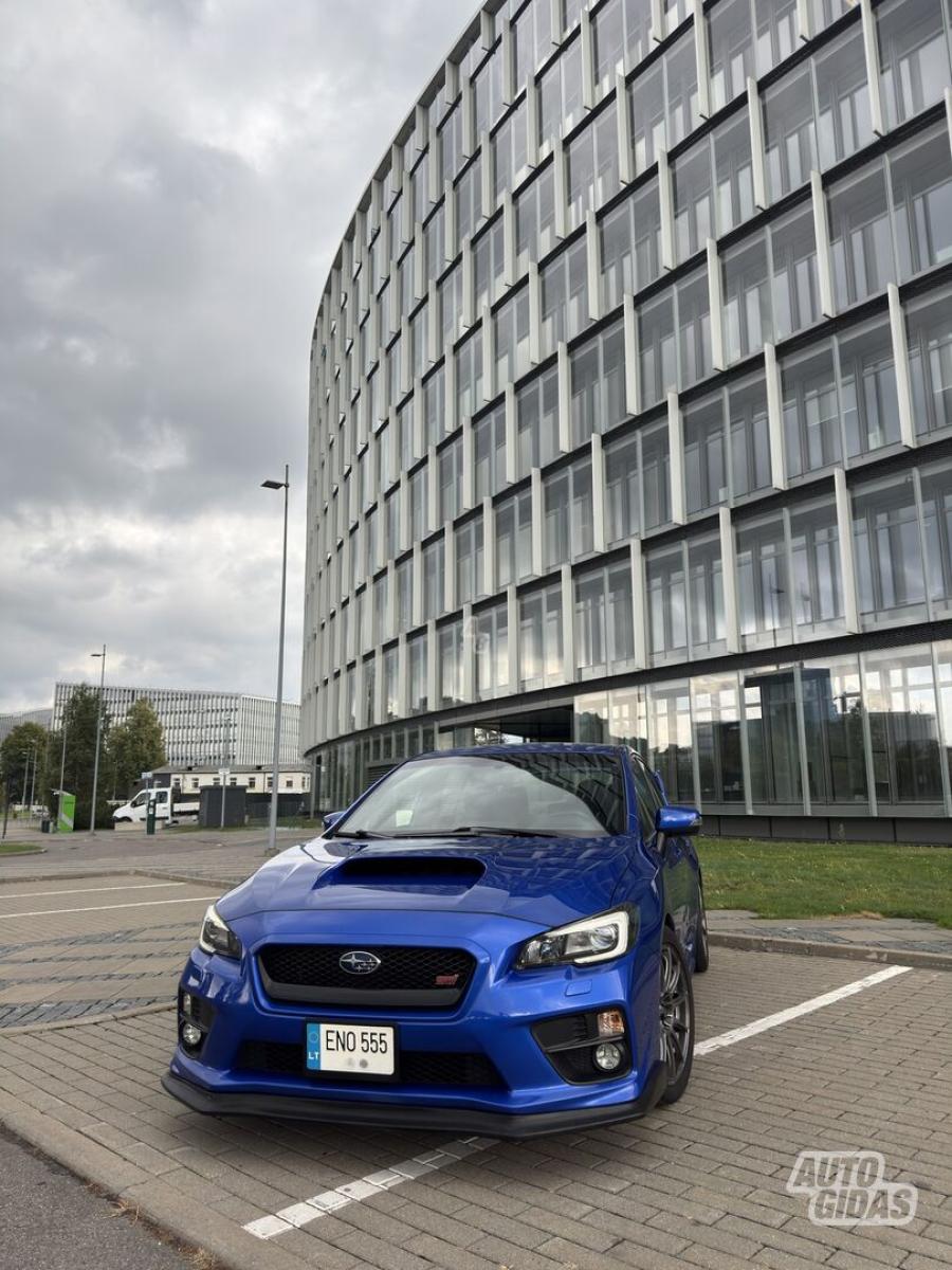 Blue Subaru Impreza WRX 2016 in Vilnius, with an engine capacity of 2.50 L and mileage of 94 thousand km for 23990 €, photo 3 on AUTOMOTO.COM.LV
