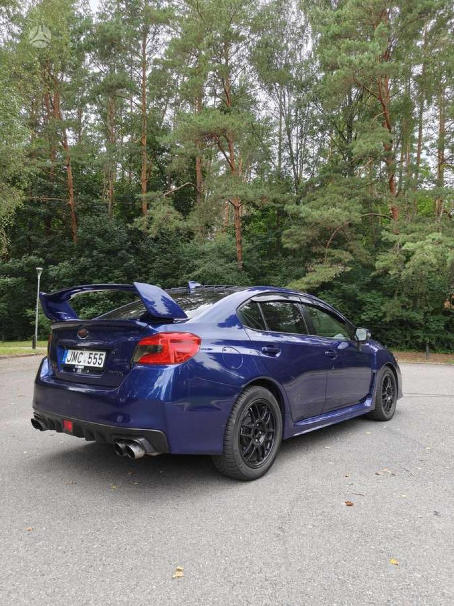Blue Subaru Impreza WRX 2017 in Vilnius, with an engine capacity of 2.00 L and mileage of 129 thousand km for 14900 €, photo 4 on AUTOMOTO.COM.LV