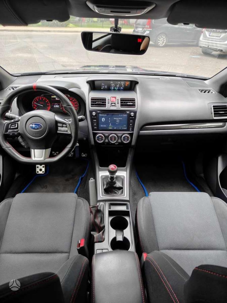 Blue Subaru Impreza WRX 2017 in Vilnius, with an engine capacity of 2.00 L and mileage of 129 thousand km for 14900 €, photo 10 on AUTOMOTO.COM.LV