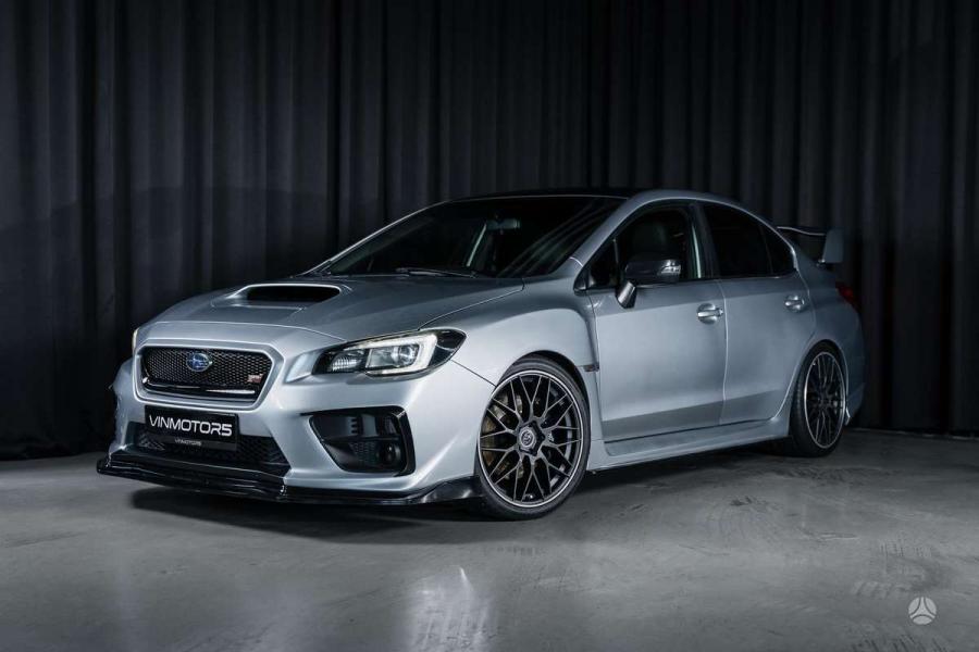 Grey Subaru Impreza WRX 2016 in Vilnius, with an engine capacity of 2.46 L and mileage of 163 thousand km for 20999 €, photo 1 on AUTOMOTO.COM.LV