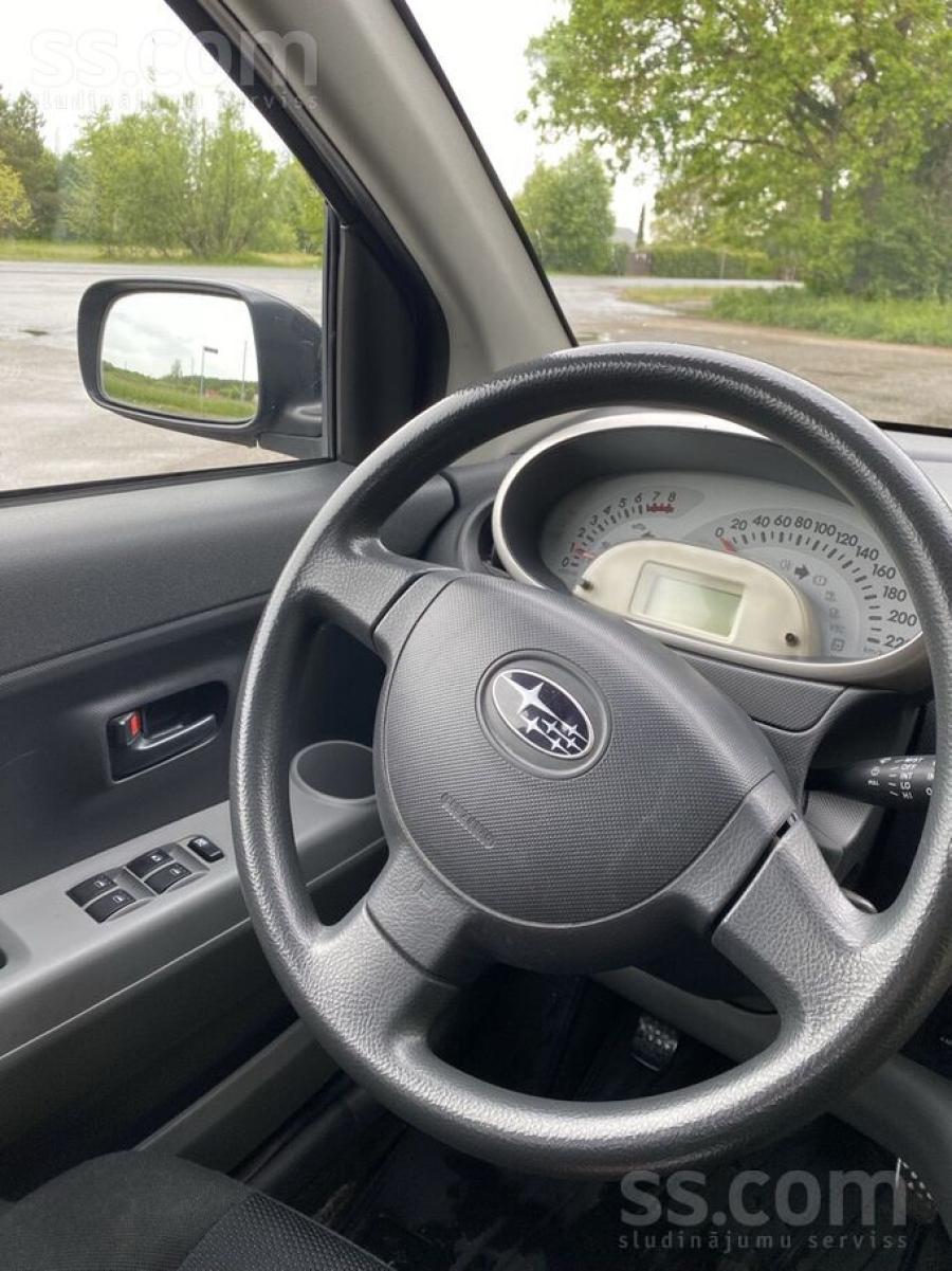 Black Subaru Justy 2008 in Riga, with an engine capacity of 1.00 L and mileage of 147 thousand km for 1350 €, photo 9 on AUTOMOTO.COM.LV