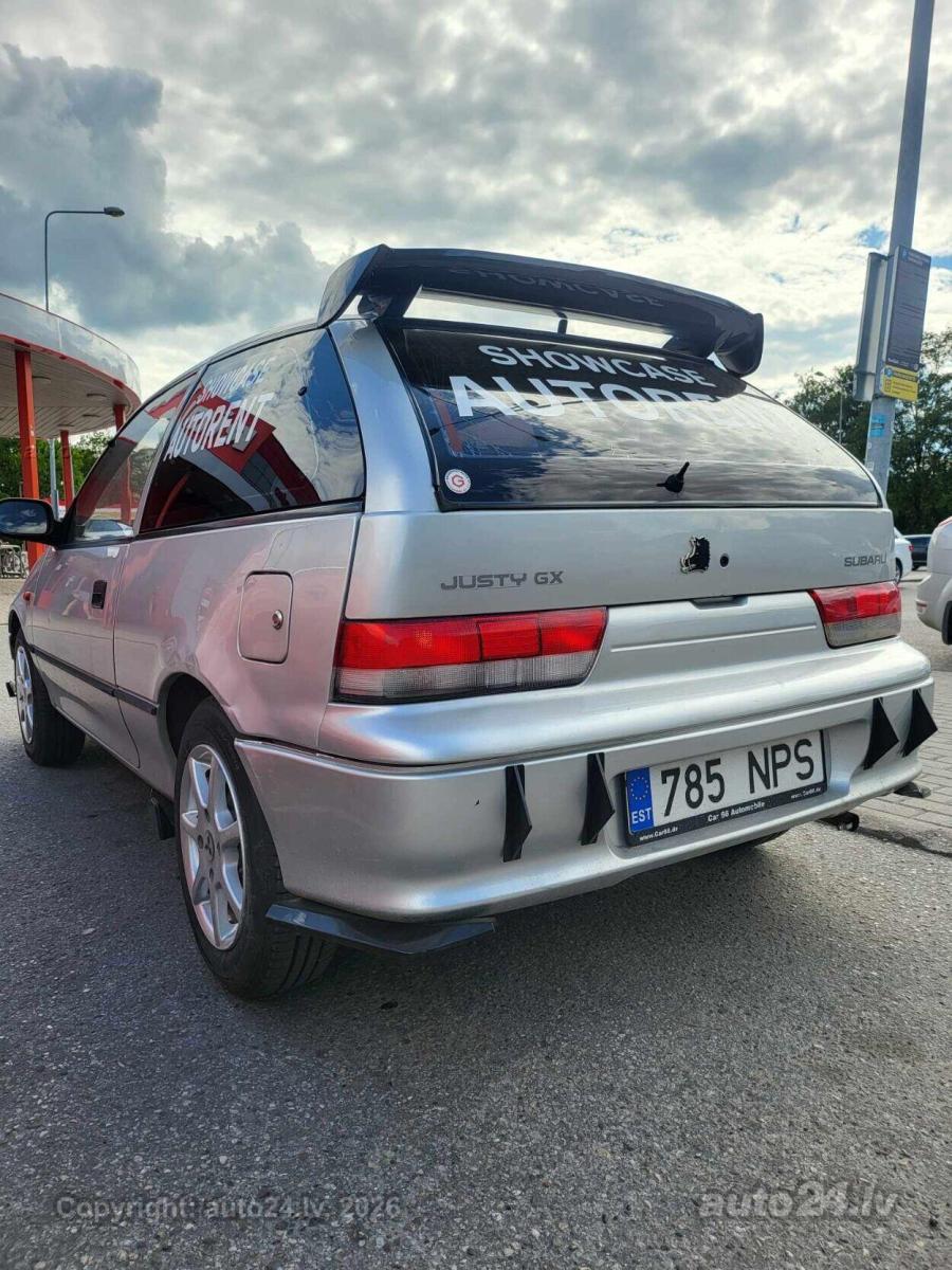 Grey Subaru Justy 2000 in Tartu, with an engine capacity of 1.30 L and mileage of 16 thousand km for 1599 €, photo 1 on AUTOMOTO.COM.LV