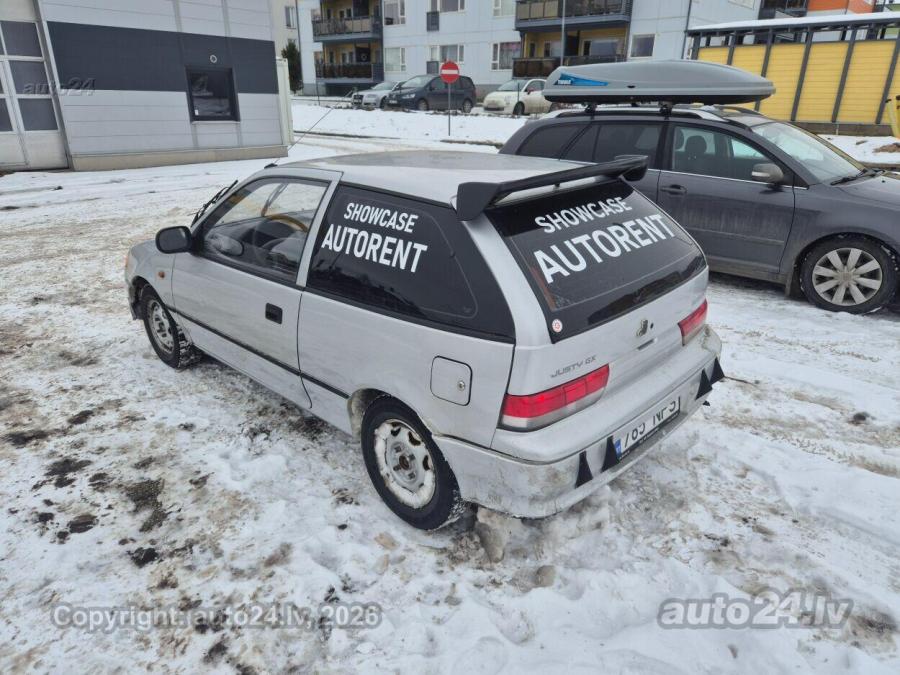 Grey Subaru Justy 2000 in Tartu, with an engine capacity of 1.30 L and mileage of 16 thousand km for 1599 €, photo 2 on AUTOMOTO.COM.LV