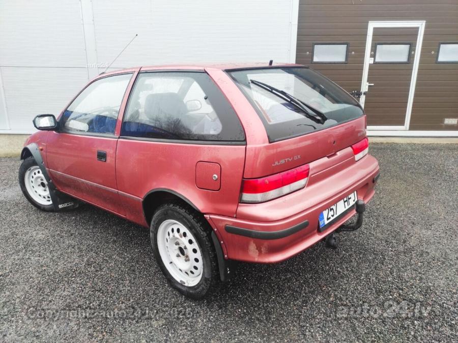 Red Subaru Justy 1999 in Tartu, with an engine capacity of 1.30 L and mileage of 0 thousand km for 4400 €, photo 2 on AUTOMOTO.COM.LV