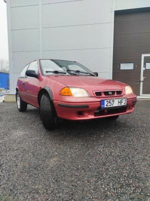 Red Subaru Justy 1999 in Tartu, with an engine capacity of 1.30 L and mileage of 0 thousand km for 4400 €, photo 6 on AUTOMOTO.COM.LV