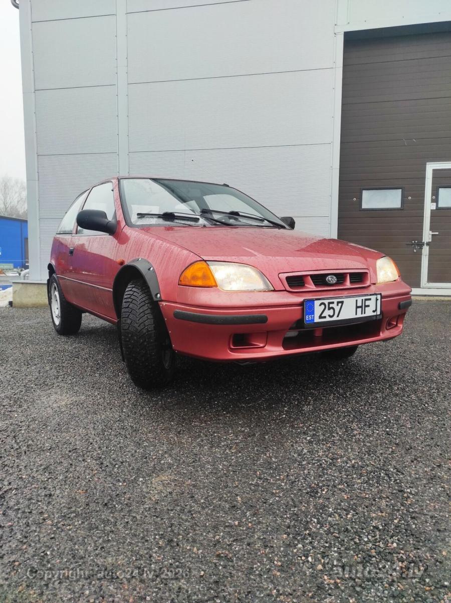 Red Subaru Justy 1999 in Tartu, with an engine capacity of 1.30 L and mileage of 0 thousand km for 4400 €, photo 6 on AUTOMOTO.COM.LV