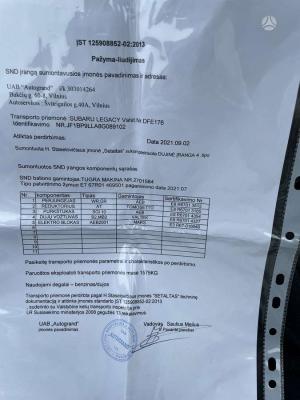 Черный Субару Легаси 2007 в Вильнюс, объемом двигателя 2.46 л и пробегом 192 тыс. км за 2950 €, фото 23 на AUTOMOTO.COM.LV