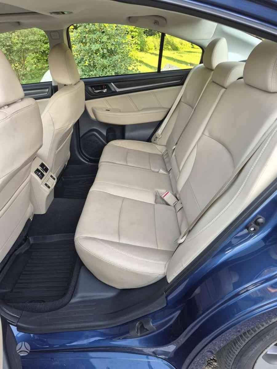 Blue Subaru Legacy 2019 in Vilnius, with an engine capacity of 2.50 L and mileage of 117 thousand km for 15200 €, photo 13 on AUTOMOTO.COM.LV