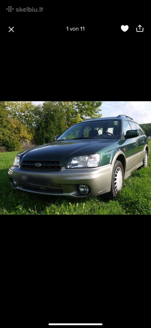Green Subaru Legacy 2001 in Klaipeda, with an engine capacity of 2.50 L and mileage of 157 thousand km for 1450 €, photo 1 on AUTOMOTO.COM.LV