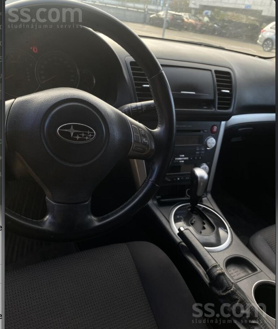 Pelēks Subaru Legacy 2008 Rīga, ar dzinēja tilpumu 2.00 L un nobraukumu 237 tūkst. km par 2300 €, foto 5 vietnē AUTOMOTO.COM.LV