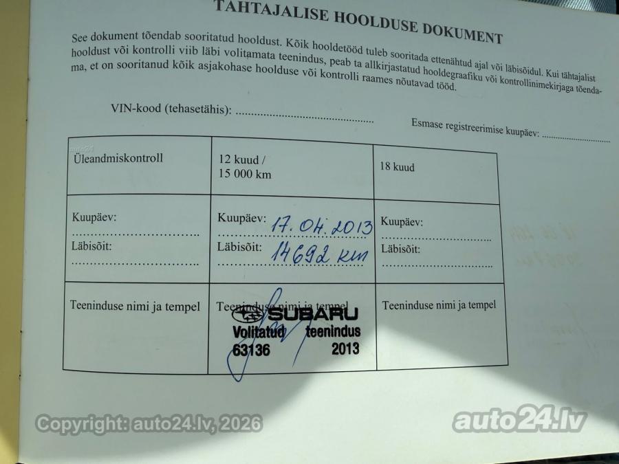 Pelēks Subaru Legacy 2012 Tallina, ar dzinēja tilpumu 2.50 L un nobraukumu 180 tūkst. km par 7490 €, foto 17 vietnē AUTOMOTO.COM.LV
