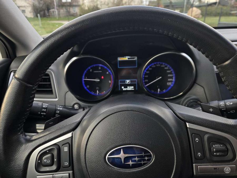 Grey Subaru Legacy 2015 in Vilnius, with an engine capacity of 2.00 L and mileage of 298 thousand km for 6300 €, photo 13 on AUTOMOTO.COM.LV