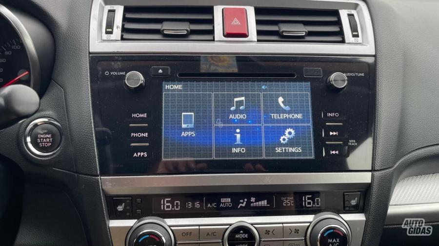 Pelēks Subaru Legacy 2015 Marijampole, ar dzinēja tilpumu 2.00 L un nobraukumu 253 tūkst. km par 8790 €, foto 29 vietnē AUTOMOTO.COM.LV