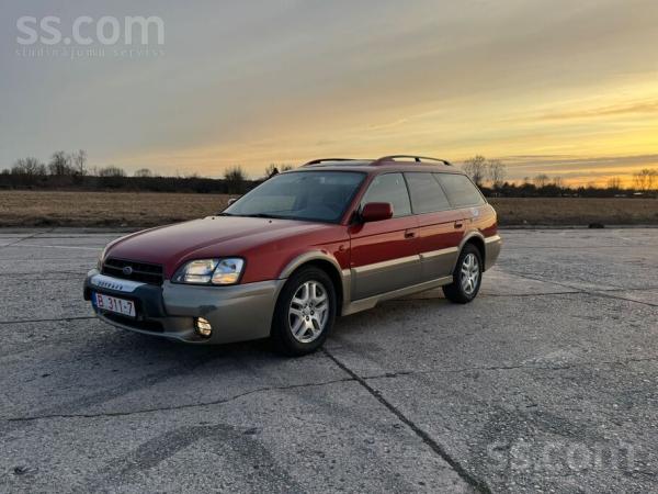 Red Subaru Legacy 2001 in Riga, with an engine capacity of 2.50 L and mileage of 0 thousand km for 1599 €, photo 1 on AUTOMOTO.COM.LV