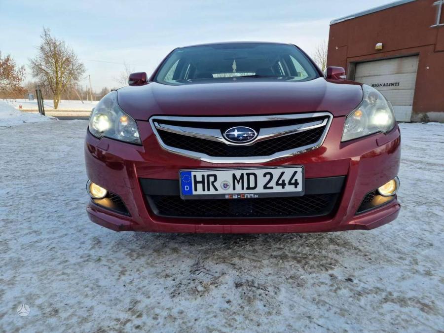 Red Subaru Legacy 2011 in Panevezys, with an engine capacity of 2.50 L and mileage of 185 thousand km for 5299 €, photo 2 on AUTOMOTO.COM.LV