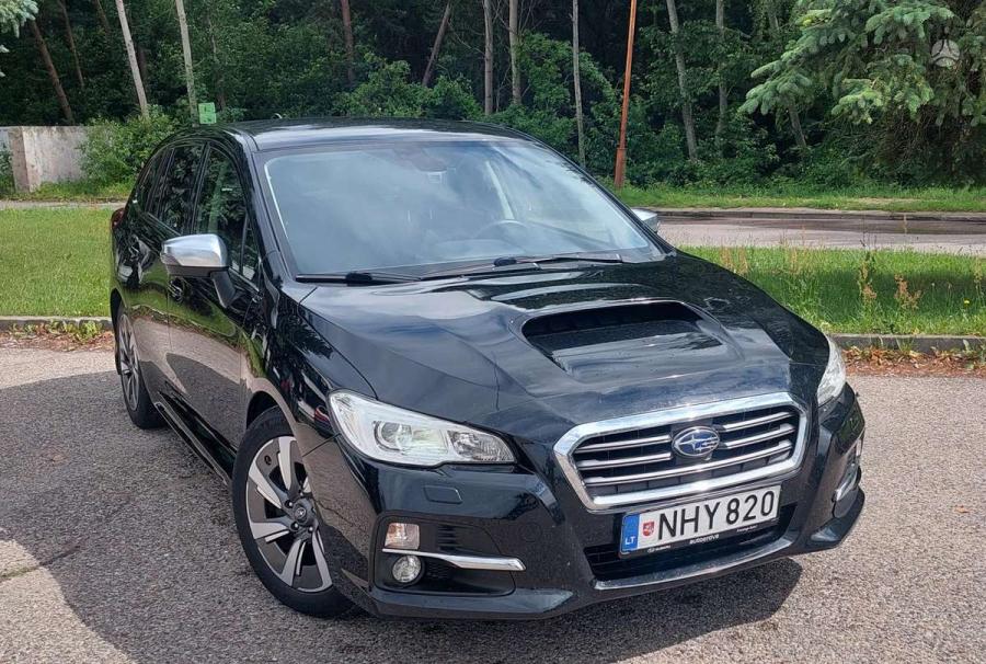 Black Subaru Levorg 2015 in Vilnius, with an engine capacity of 1.60 L and mileage of 140 thousand km for 8900 €, photo 1 on AUTOMOTO.COM.LV