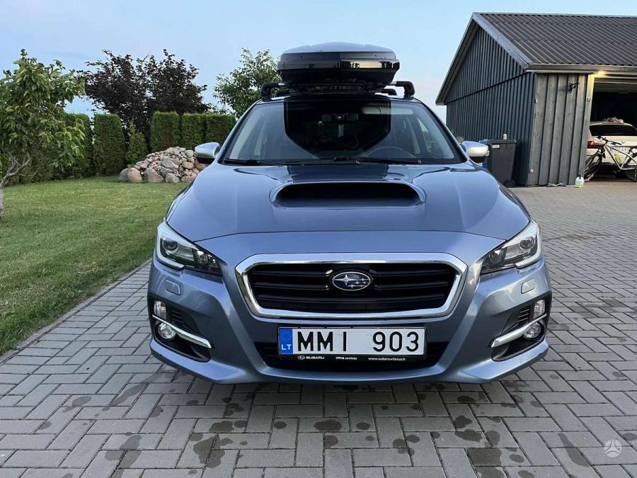 Blue Subaru Levorg 2015 in Vilnius, with an engine capacity of 1.60 L and mileage of 186 thousand km for 12200 €, photo 1 on AUTOMOTO.COM.LV
