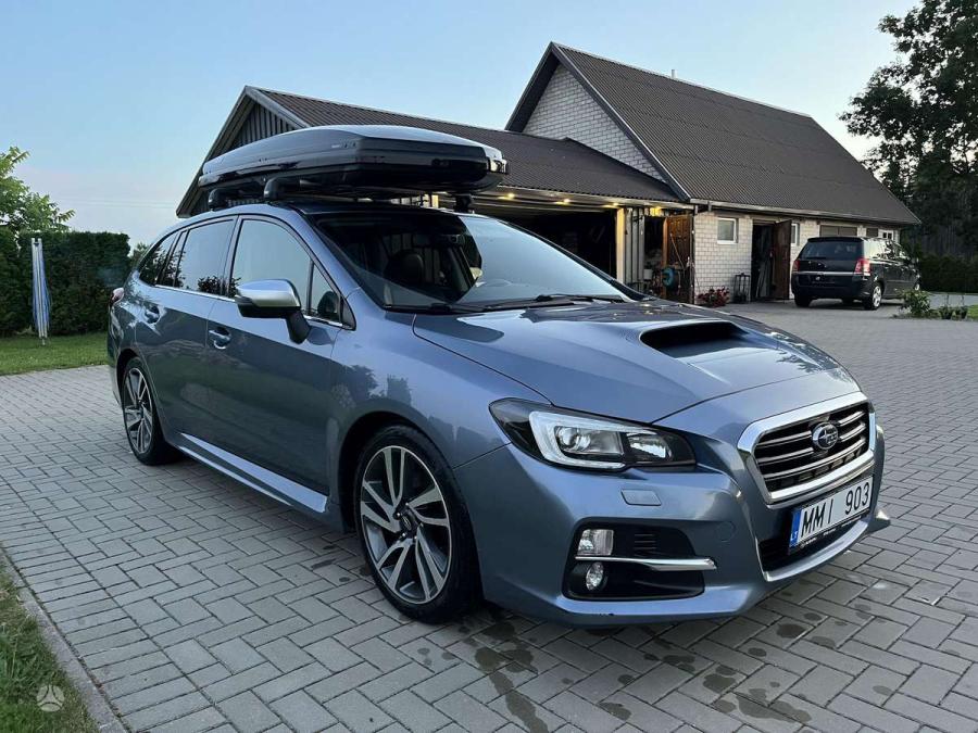 Blue Subaru Levorg 2015 in Vilnius, with an engine capacity of 1.60 L and mileage of 186 thousand km for 12200 €, photo 3 on AUTOMOTO.COM.LV