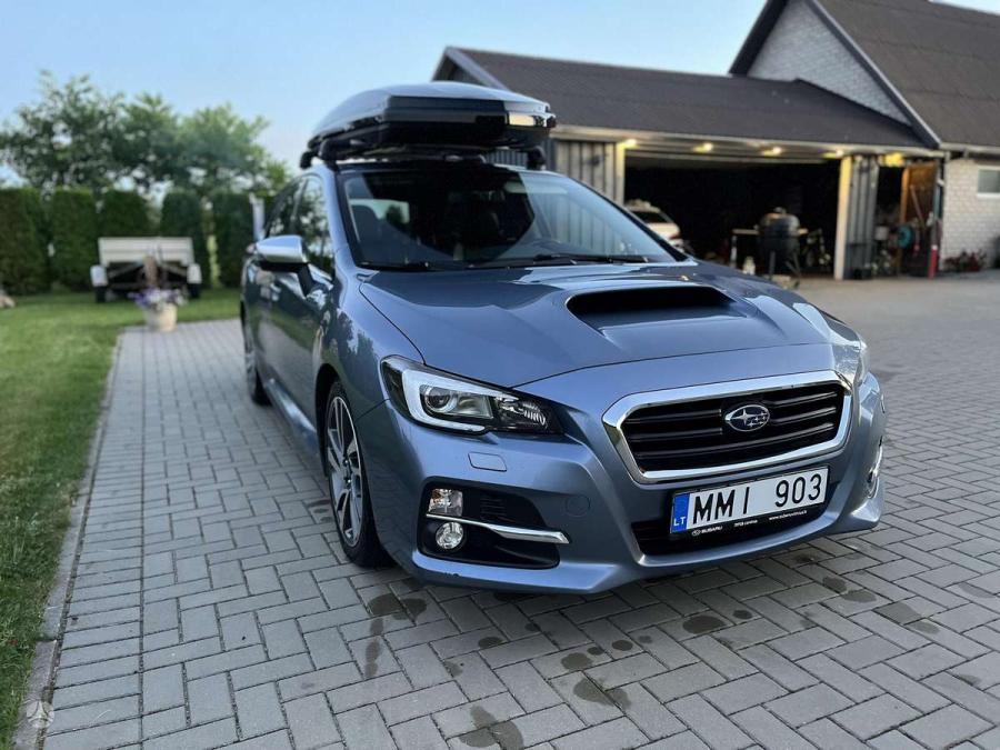 Blue Subaru Levorg 2015 in Vilnius, with an engine capacity of 1.60 L and mileage of 186 thousand km for 12200 €, photo 18 on AUTOMOTO.COM.LV