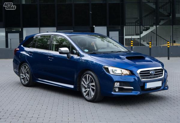 Blue Subaru Levorg 2016 in Kaunas, with an engine capacity of 1.60 L and mileage of 83 thousand km for 13999 €, photo 1 on AUTOMOTO.COM.LV