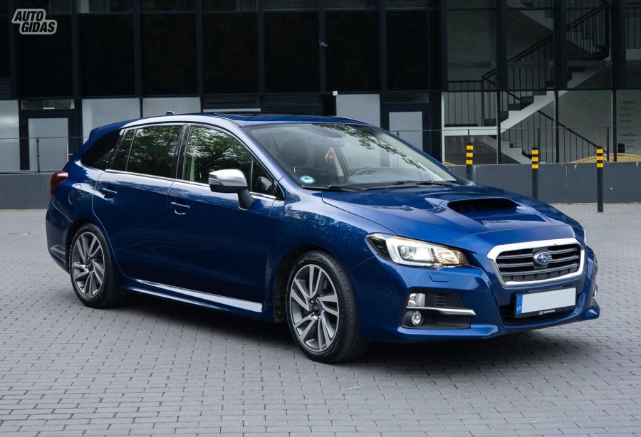 Blue Subaru Levorg 2016 in Kaunas, with an engine capacity of 1.60 L and mileage of 83 thousand km for 13999 €, photo 1 on AUTOMOTO.COM.LV