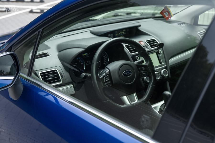 Blue Subaru Levorg 2016 in Kaunas, with an engine capacity of 1.60 L and mileage of 83 thousand km for 13999 €, photo 14 on AUTOMOTO.COM.LV