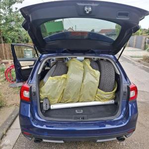Blue Subaru Levorg 2016 in Vilnius, with an engine capacity of 1.60 L and mileage of 210 thousand km for 11990 €, photo 15 on AUTOMOTO.COM.LV