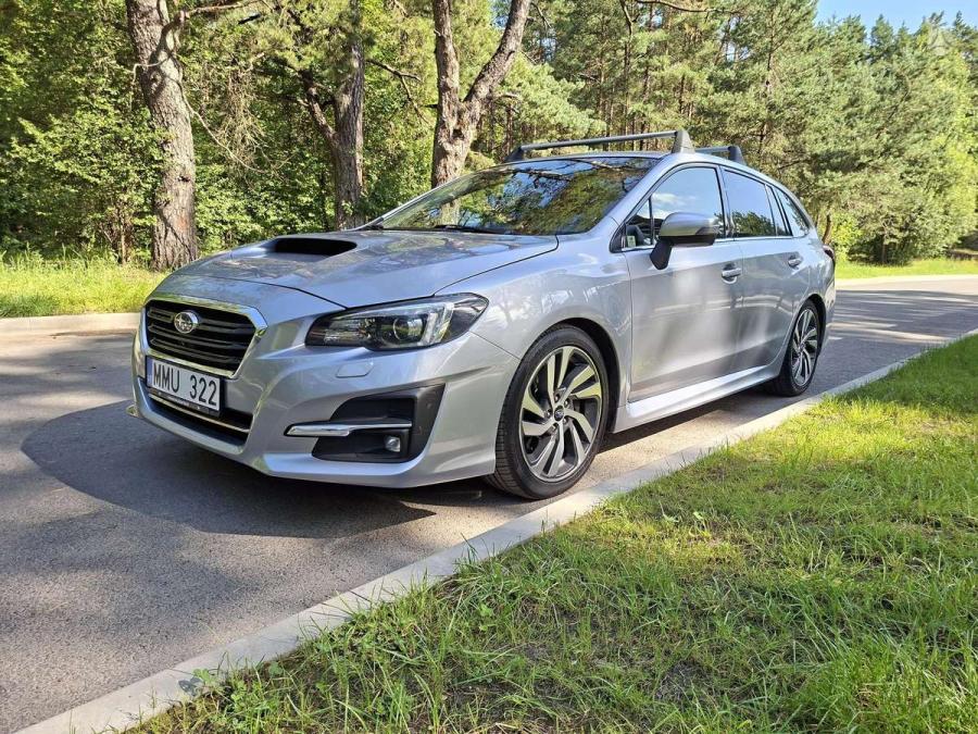 Grey Subaru Levorg 2019 in Vilnius, with an engine capacity of 1.60 L and mileage of 207 thousand km for 13999 €, photo 4 on AUTOMOTO.COM.LV
