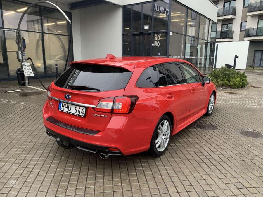 Red Subaru Levorg 2015 in Vilnius, with an engine capacity of 1.60 L and mileage of 180 thousand km for 9000 €, photo 6 on AUTOMOTO.COM.LV