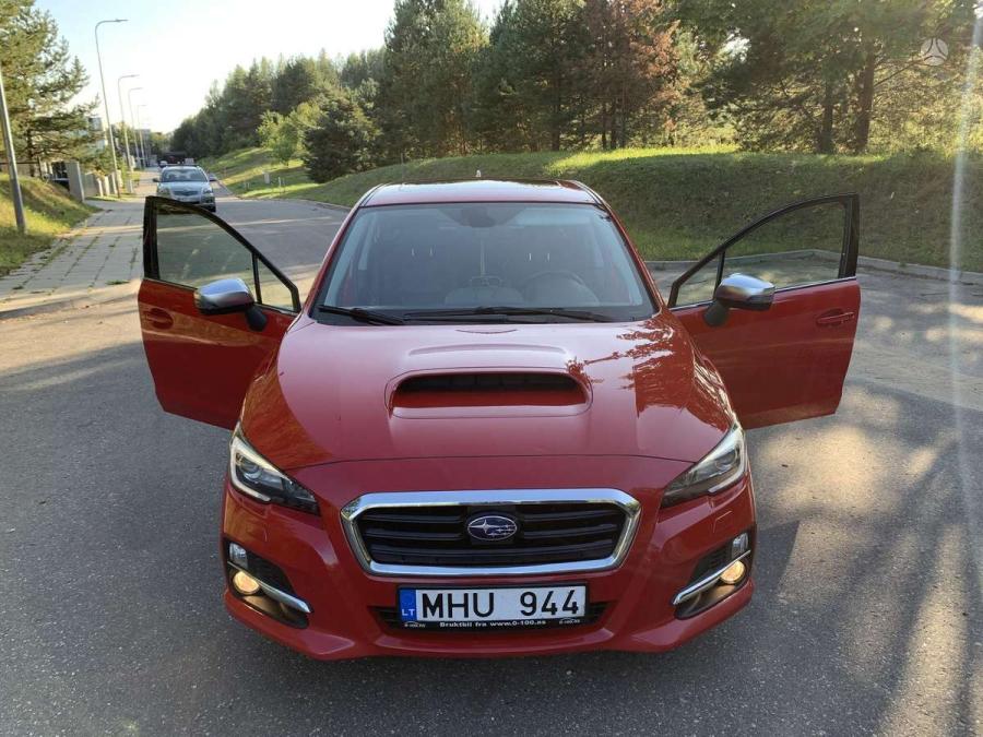 Red Subaru Levorg 2015 in Vilnius, with an engine capacity of 1.60 L and mileage of 180 thousand km for 9000 €, photo 7 on AUTOMOTO.COM.LV