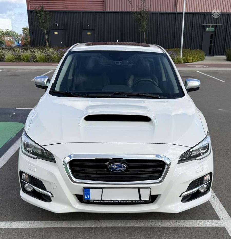 White Subaru Levorg 2016 in Vilnius, with an engine capacity of 1.60 L and mileage of 174 thousand km for 11000 €, photo 1 on AUTOMOTO.COM.LV