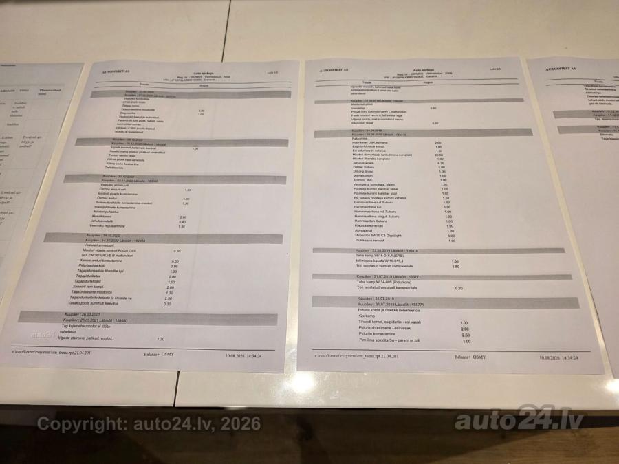 Бежевый Субару Аутбек 2008 в Тарту, объемом двигателя 2.50 л и пробегом 213 тыс. км за 4200 €, фото 19 на AUTOMOTO.COM.LV