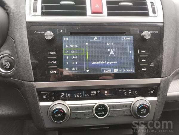 Melns Subaru Outback 2017 Jelgava, ar dzinēja tilpumu 2.50 L un nobraukumu 237 tūkst. km par 10500 €, foto 7 vietnē AUTOMOTO.COM.LV