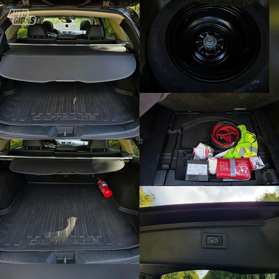 Black Subaru Outback 2015 in Alytus, with an engine capacity of 3.60 L and mileage of 182 thousand km for 13260 €, photo 35 on AUTOMOTO.COM.LV