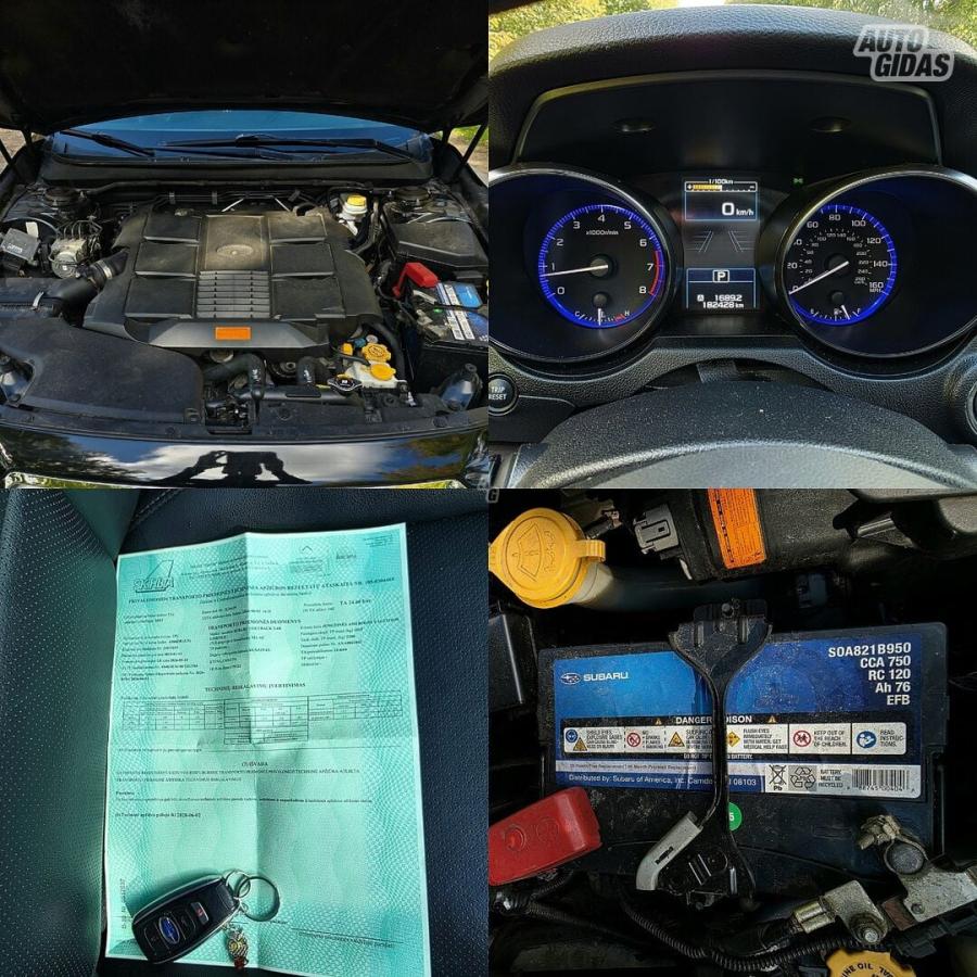 Black Subaru Outback 2015 in Alytus, with an engine capacity of 3.60 L and mileage of 182 thousand km for 13260 €, photo 37 on AUTOMOTO.COM.LV