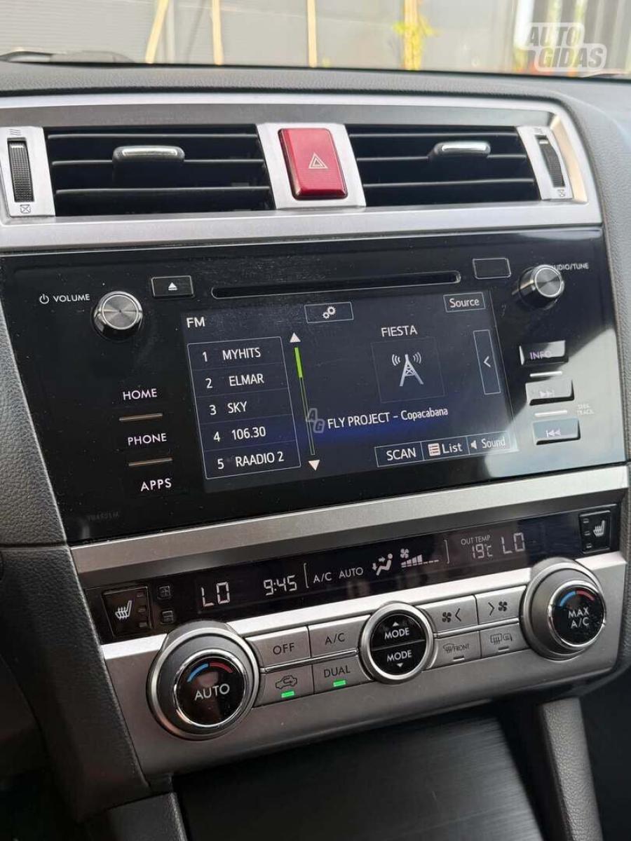 Black Subaru Outback 2017 in Vilnius, with an engine capacity of 2.50 L and mileage of 239 thousand km for 11900 €, photo 27 on AUTOMOTO.COM.LV