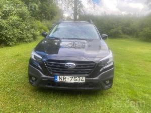 Black Subaru Outback 2023 in Riga, with an engine capacity of 2.50 L and mileage of 73 thousand km for 26300 €, photo  on AUTOMOTO.COM.LV