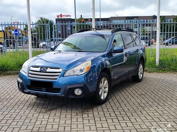 Blue Subaru Outback 2014 in Klaipeda, with an engine capacity of 3.63 L and mileage of 216 thousand km for 7300 €, photo 1 on AUTOMOTO.COM.LV