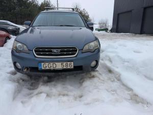 Blue Subaru Outback 2005 in Vilnius, with an engine capacity of 2.50 L and mileage of 387 thousand km for 1000 €, photo  on AUTOMOTO.COM.LV