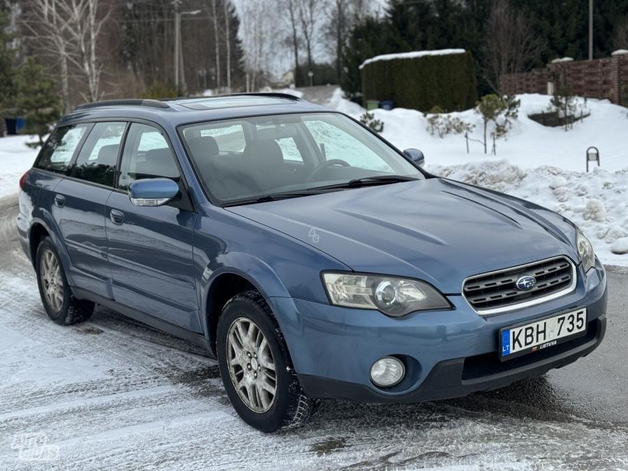Blue Subaru Outback 2005 in Vilnius, with an engine capacity of 2.50 L and mileage of 243 thousand km for 2300 €, photo 2 on AUTOMOTO.COM.LV