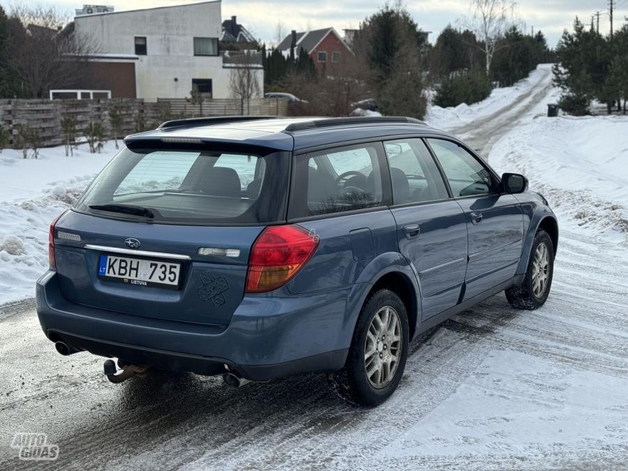 Blue Subaru Outback 2005 in Vilnius, with an engine capacity of 2.50 L and mileage of 243 thousand km for 2300 €, photo 3 on AUTOMOTO.COM.LV