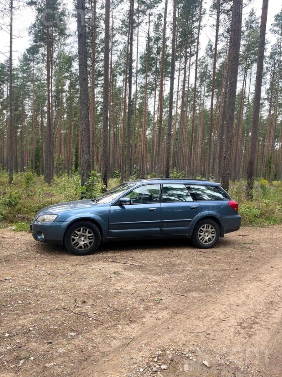Blue Subaru Outback 2005 in Riga, with an engine capacity of 2.50 L and mileage of 440 thousand km for 1250 €, photo 1 on AUTOMOTO.COM.LV