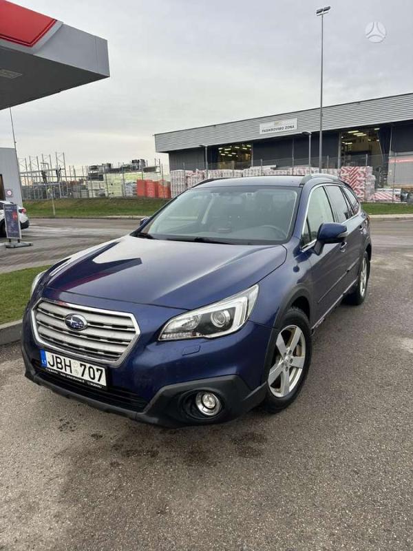 Blue Subaru Outback 2015 in Kaunas, with an engine capacity of 2.50 L and mileage of 330 thousand km for 8850 €, photo 1 on AUTOMOTO.COM.LV
