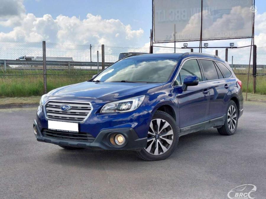 Blue Subaru Outback 2017 in Vilnius, with an engine capacity of 2.50 L and mileage of 149 thousand km for 14900 €, photo 1 on AUTOMOTO.COM.LV