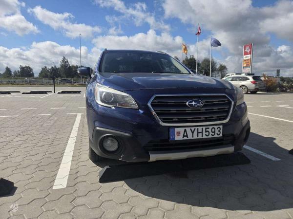 Subaru Outback 2017 in Vilnius on AUTOMOTO.COM.LV Blue Subaru Outback 2017 in Vilnius, with an engine capacity of 2.50 L and mileage of 204 thousand km for 15000 €, photo 4 on AUTOMOTO.COM.LV